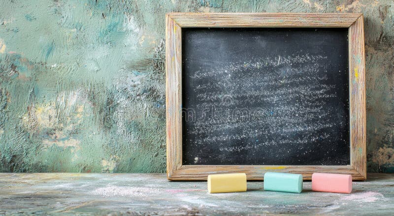 Antique Chalkboard with Chalk Writing and Eraser Smudges Stock Image ...