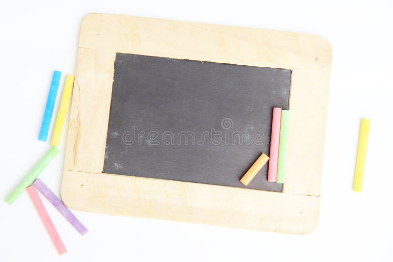 Antique Chalkboard with Wooden Frame,isolated Stock Image - Image of ...