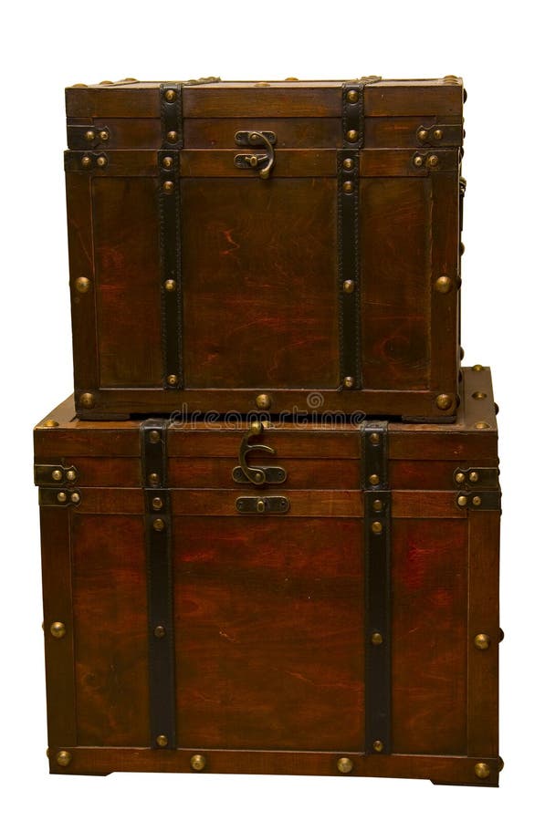 Antique Chests Stacked stock photo. Image of wooden, storage - 6437094