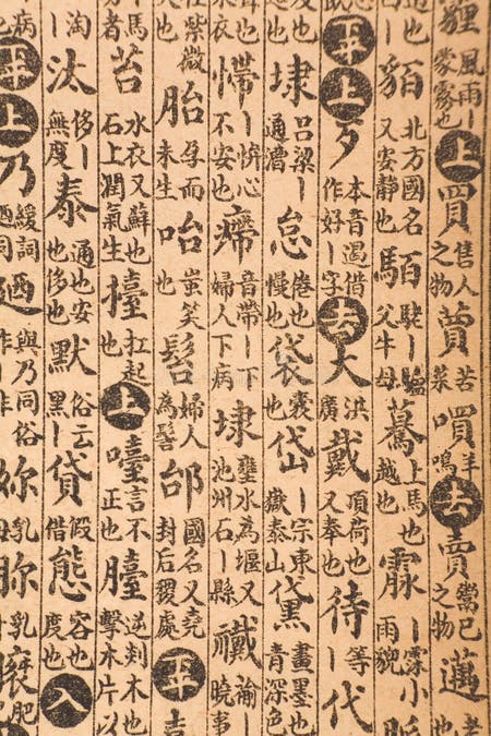 Antique chinese book page stock photo. Image of asia, vintage - 4124112