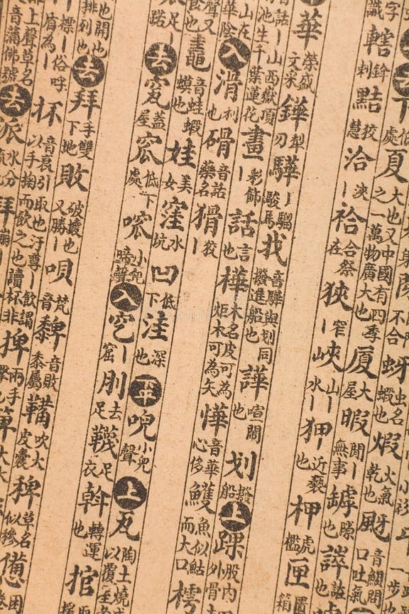 Antique chinese book page stock image. Image of brown - 4543439