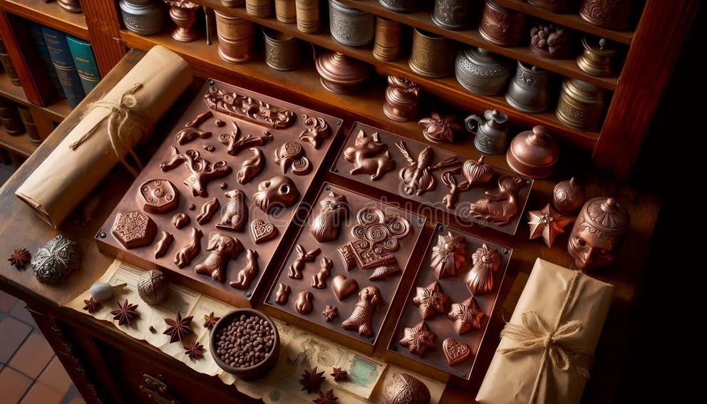 Antique Chocolate Mold Collection, Ai Generated Image Stock Photo ...