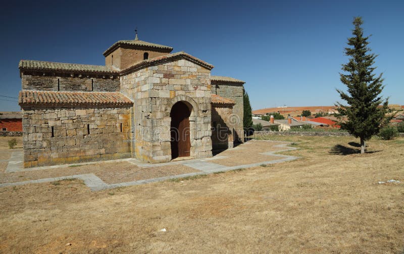Visigothic Church of St. John of Bays in the Province of Palencia Stock ...