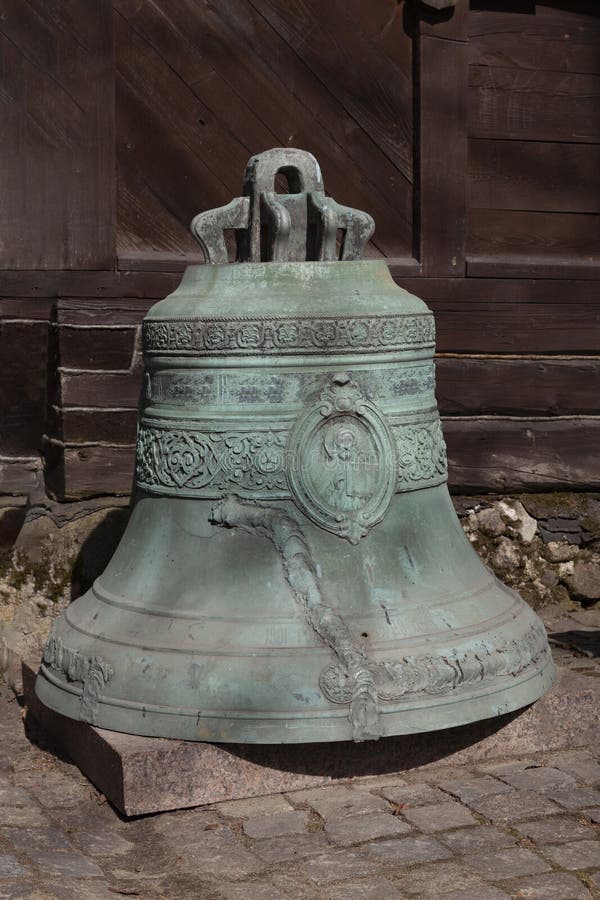 Antique Church Bell with Traces of Welded Cracks Stock Photo - Image of ...