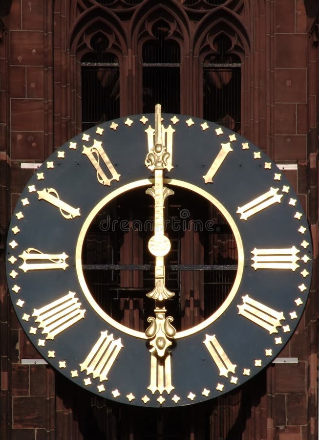 Antique church tower clock stock image. Image of roman - 34758035