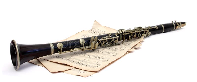 Antique clarinet stock image. Image of music, bass, black - 20837801