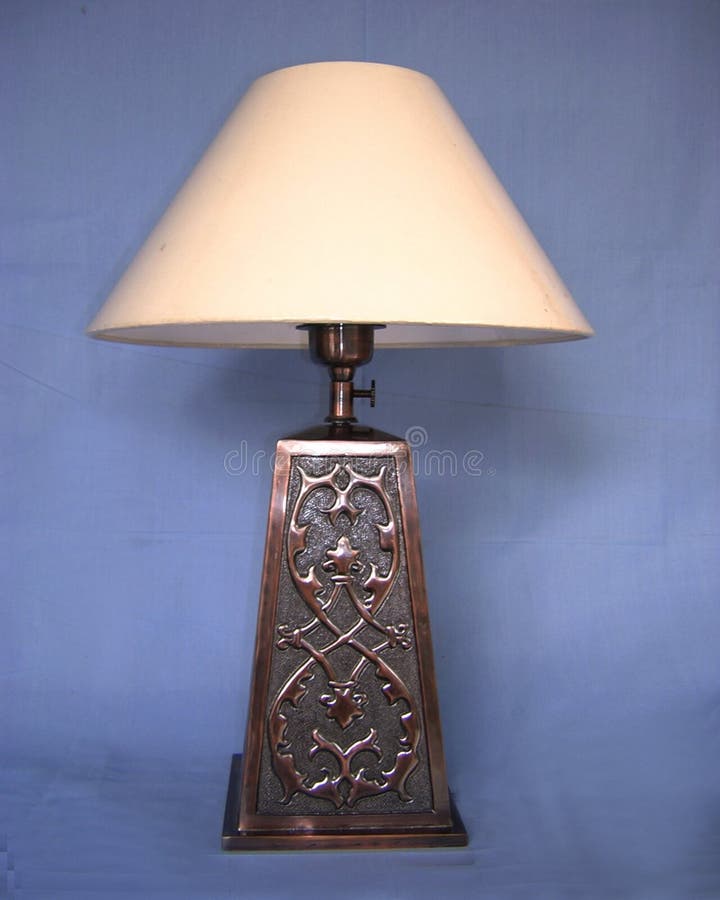 Antique Classic Table Lamp in the Room Stock Photo - Image of vintage ...