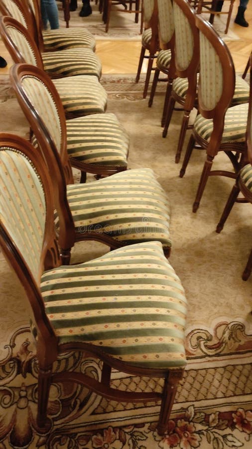 Antique Classic Vintage Chairs in the Concert Hall Stock Image - Image ...