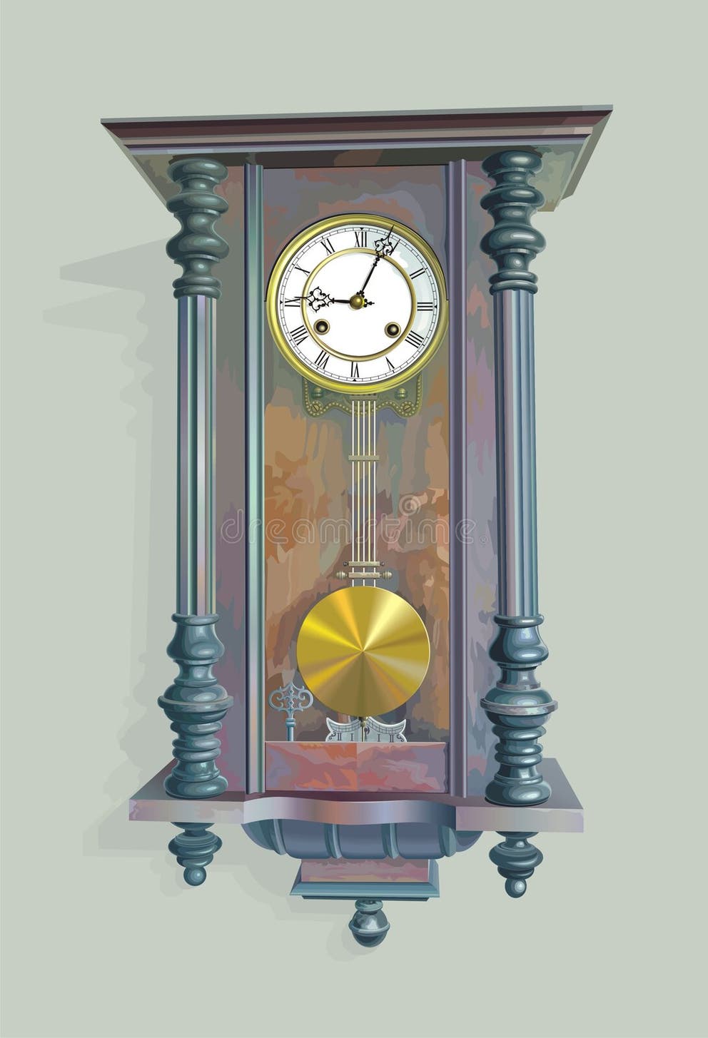 Antique Pendulum Clock Wood Stock Illustrations – 2,056 Antique ...