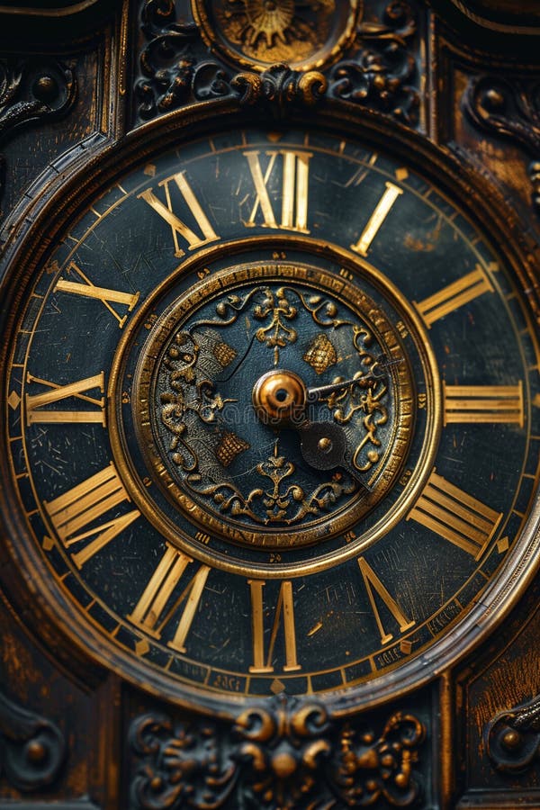 Antique clock face stock image. Image of face, grandfather - 312221181