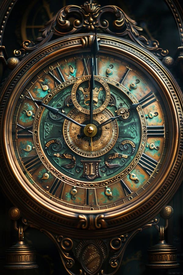 Antique clock face stock image. Image of history, measurement - 312229025