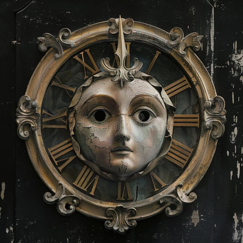 Antique Clock with Intricate Design Stock Image - Image of element ...