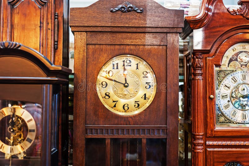 Antique Clock Old Time Passing Stock Image - Image of instrument, wall ...