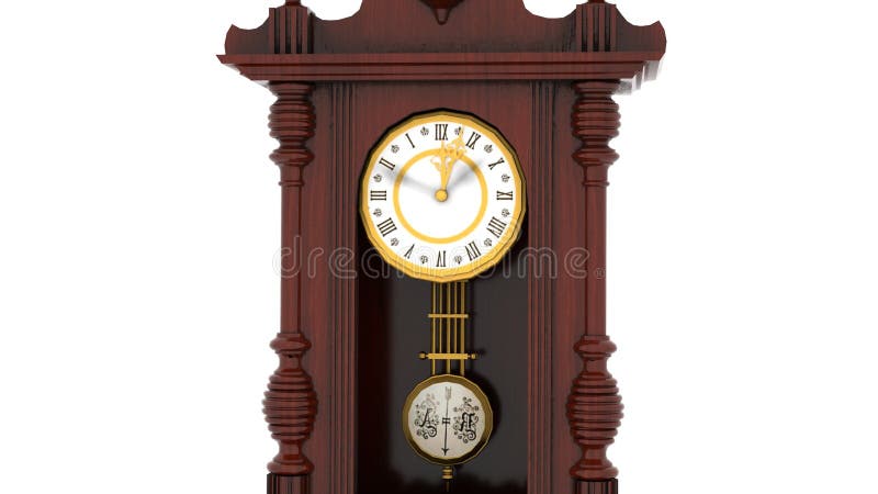 Antique Clock with Time Lapse Animation Stock Footage - Video of ...