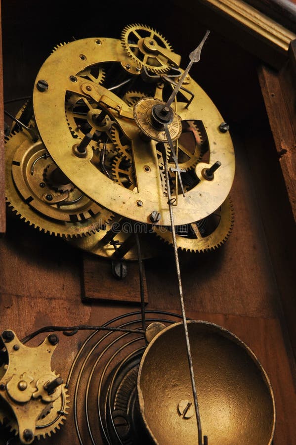 Antique Clock Works stock image. Image of gears, works - 76635895