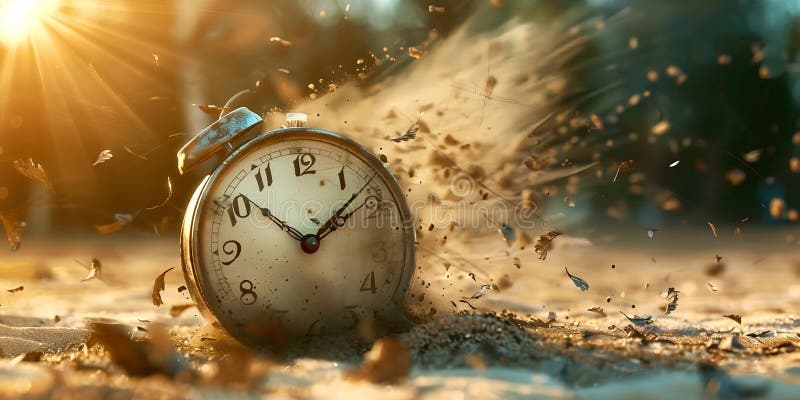 Antique Clocks Will Crumble into Pieces Stock Photo - Image of time ...