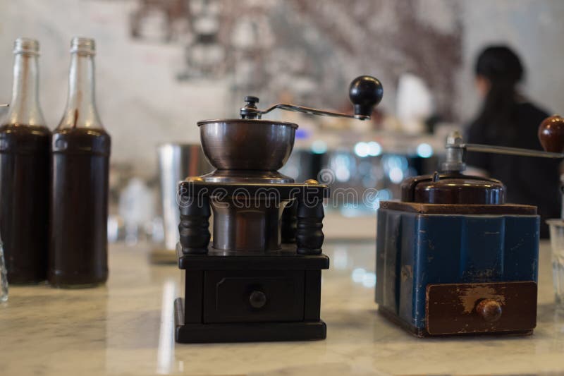 Antique coffee maker stock image. Image of metal, espresso - 72501893