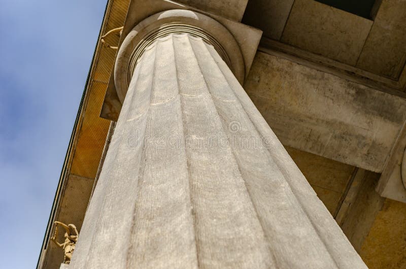 Antique Column of a Building Close-up. Stock Image - Image of empire ...