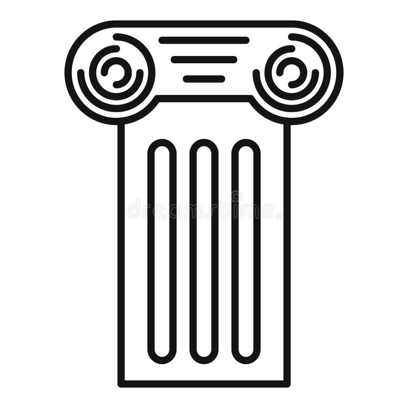 Antique Column Icon Representing History, Architecture, and Classical ...