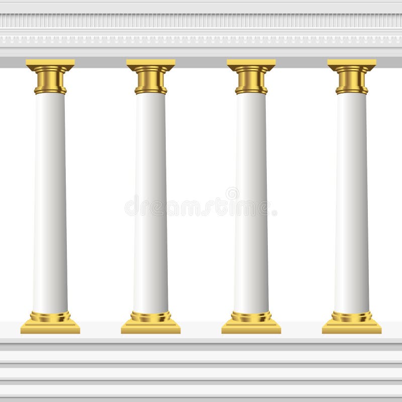 Antique Columns Vector Design Illustration Stock Vector - Illustration ...