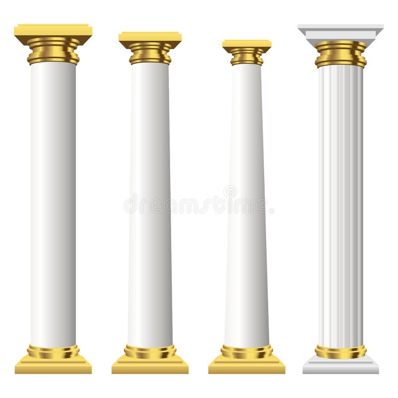 Antique Columns Vector Design Illustration Stock Vector - Illustration ...