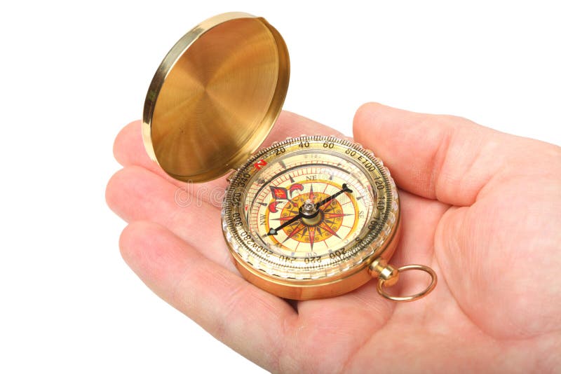 Compass in hand stock photo. Image of male, journey, compass - 2208902