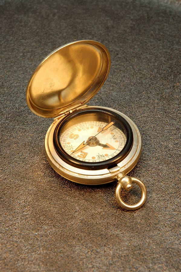 Antique Compass stock photo. Image of pocket, silver, pointing - 658680
