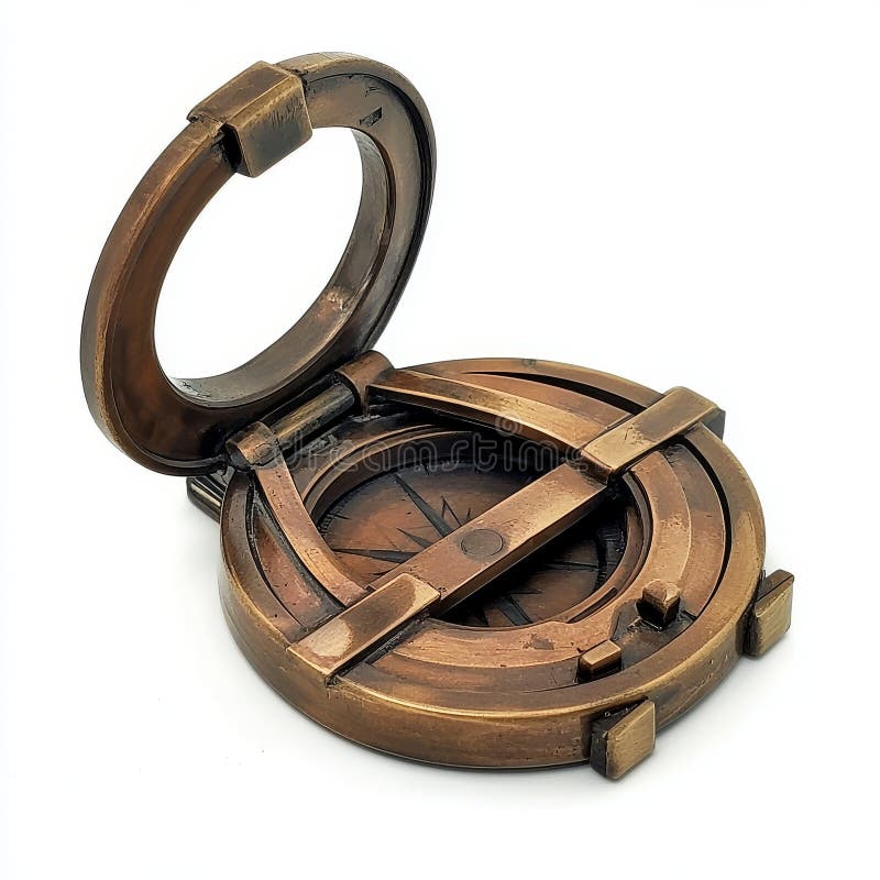 An Antique Compass Featuring a Rustic Brass Casing, Symbolizing ...