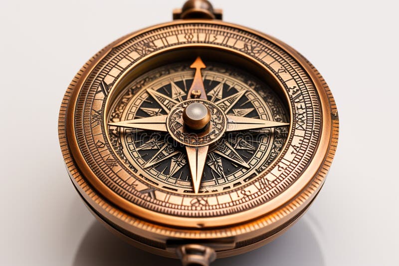 Antique Compass with Transparent Background. AI Stock Illustration ...