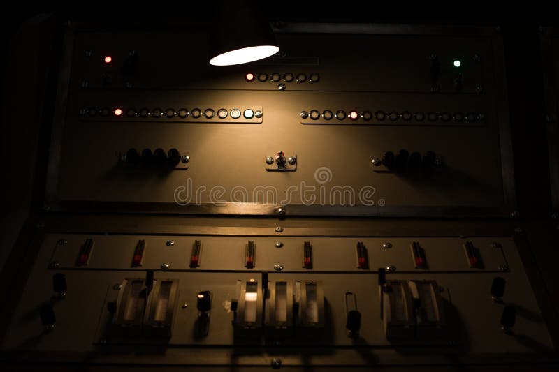 Antique Control Panel of a Nuclear Power Plant Stock Image - Image of ...