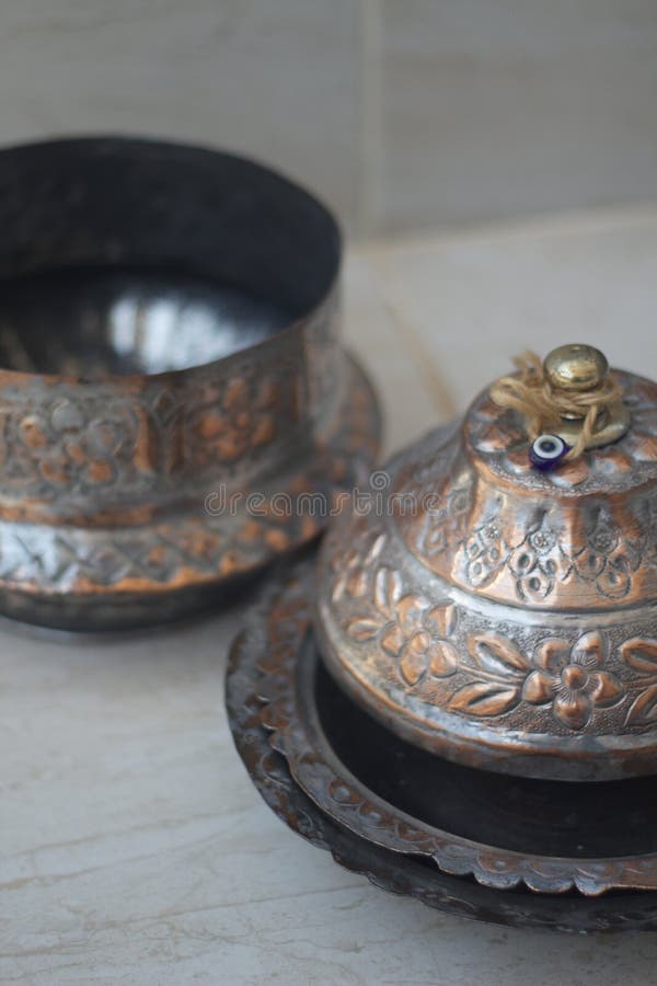 Antique copper box stock photo. Image of antique, evileyebead - 253959506