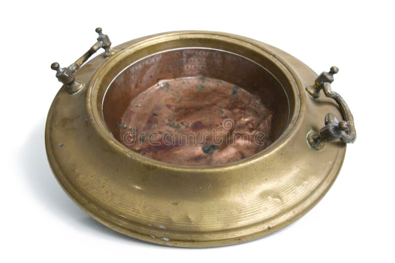 Antique Copper Brazier stock image. Image of history - 43030777