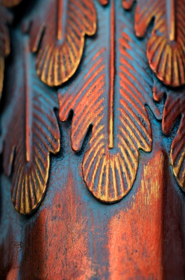 Antique Design on Copper Metal Stock Image - Image of copper, metallic ...