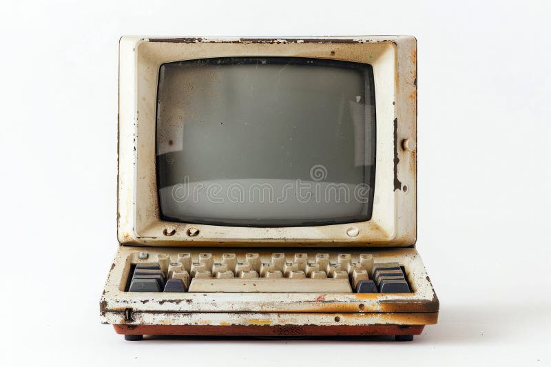 Antique Desktop Computer for Collectors on White Background. AI ...