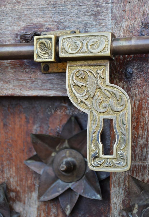 Metallic Handle of an Old Door Stock Photo - Image of front, antique ...