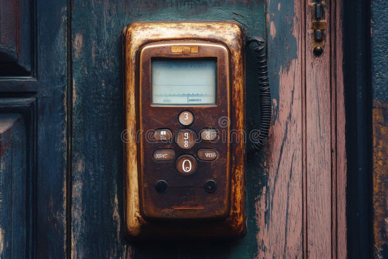 Antique Door Intercom System Stock Illustration - Illustration of ...