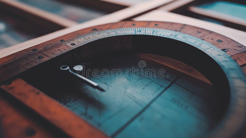 Antique Drafting Tool on Table, Workshop Background Stock Photo - Image ...
