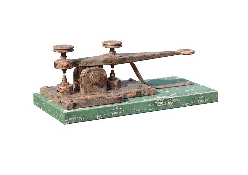 Vintage Morse Telegraph Machine Isolated Stock Photos - Free & Royalty ...