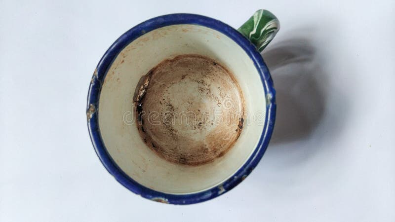 Antique empty zinc cup stock image. Image of porcelain - 354361473