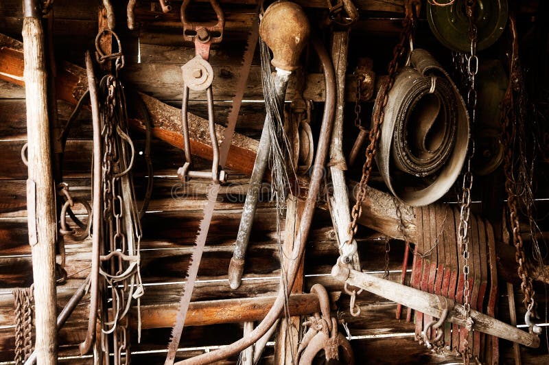 133 Antique Farm Tools Hanging Wall Stock Photos - Free & Royalty-Free ...