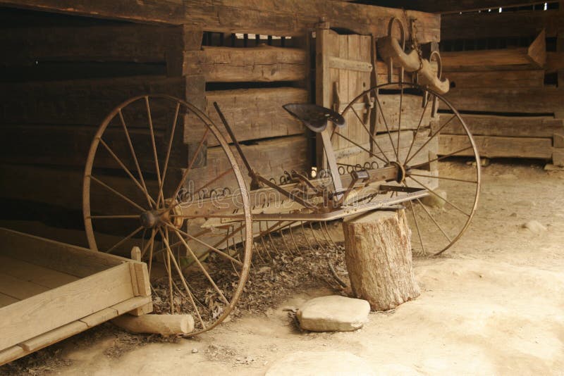 Antique Farm Equipment stock photo. Image of grass, drawn - 25517092