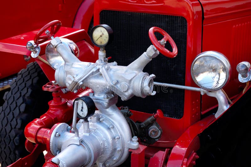 Antique Fire Engine stock image. Image of antique, fitting - 13429283
