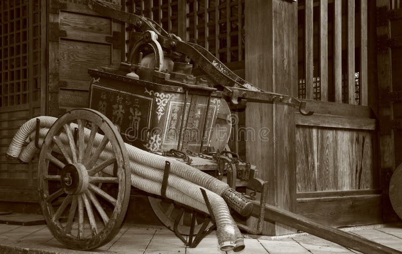 Antique fire pump. stock image. Image of pumps, antique - 54045
