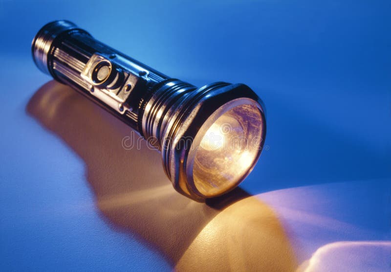 Flashlight on table stock photo. Image of bulb, bright - 883826