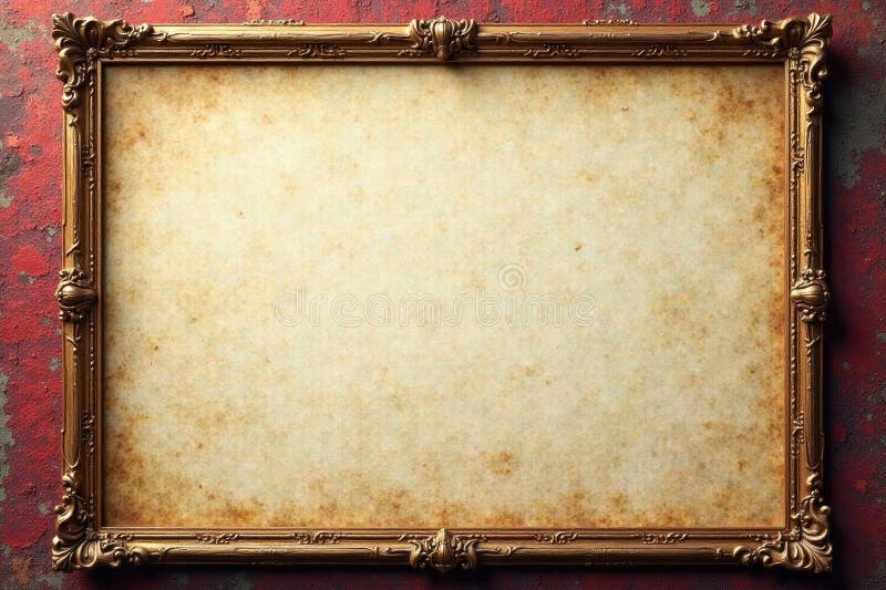 Antique Frame, Aged Parchment, Textured Backdrop, Ornate, Classic ...