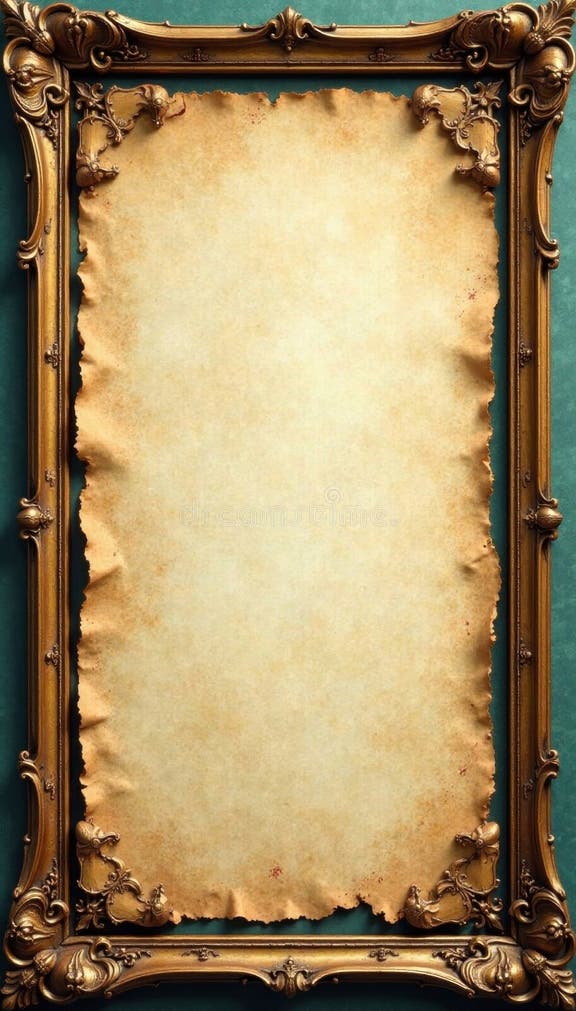 Antique Frame, Aged Parchment, Textured Backdrop , Scroll, Classic ...