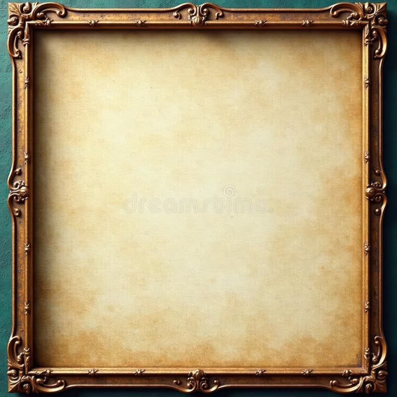 Antique Frame, Aged Parchment, Textured Backdrop , Worn, Vintage Frame ...