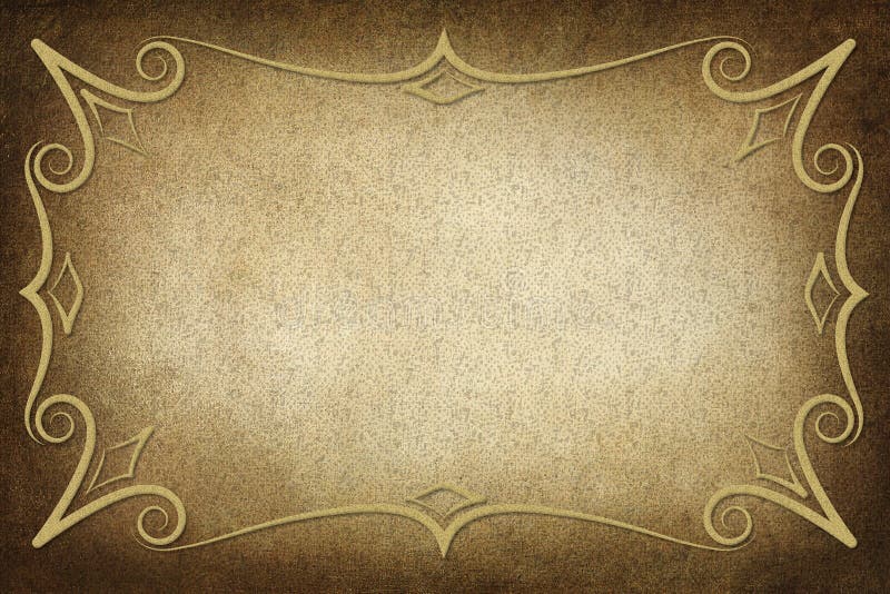 Antique Frame on Background with Wood Texture Stock Illustration ...
