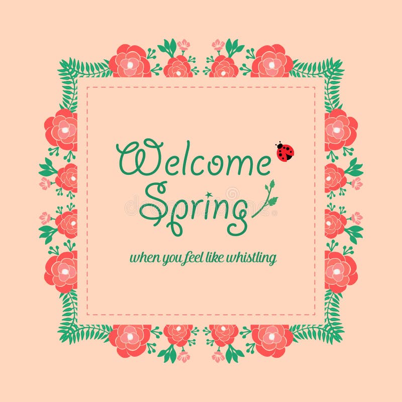 Antique Frame with Leaf and Seamless Wreath, for Welcome Spring ...