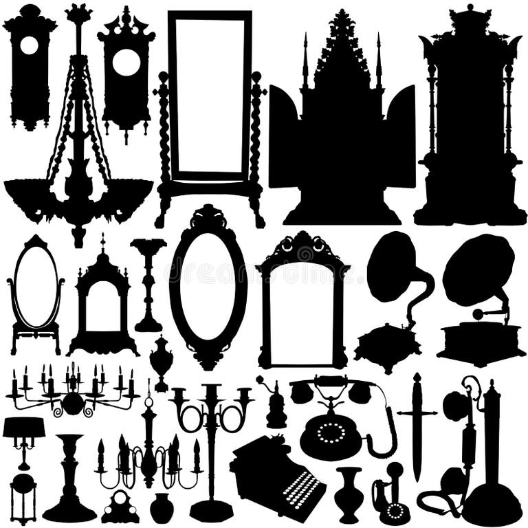 Objects Silhouettes Stock Illustrations – 7,833 Objects Silhouettes ...